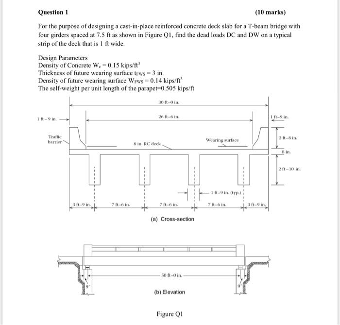 Solved For the purpose of designing a cast-in-place | Chegg.com