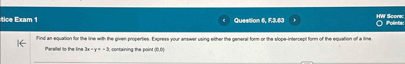 Solved tice Exam 1Question 6, F.3.63HW Score:Points:Find an | Chegg.com Solved tice Exam 1Question 6, F.3.63HW Score:Points:Find an | Chegg.com