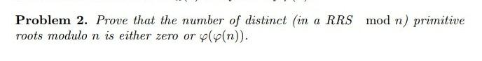 Solved Problem 2. Prove that the number of distinct (in a | Chegg.com