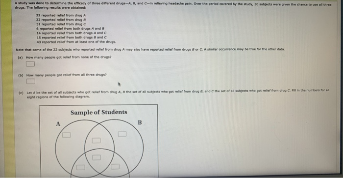 Solved A study was done to determine the efficacy of three | Chegg.com