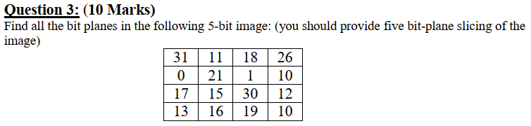 Solved image proccessingQuestion 3: (10 ﻿Marks)Find all the | Chegg.com
