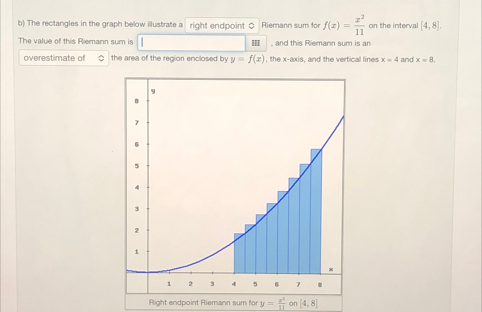 Solved b) ﻿The rectangles in the graph below illustrate a | Chegg.com
