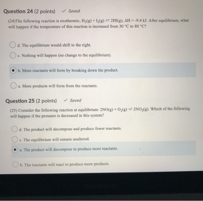 Solved Question 24 (2 points) Saved (24)The following | Chegg.com