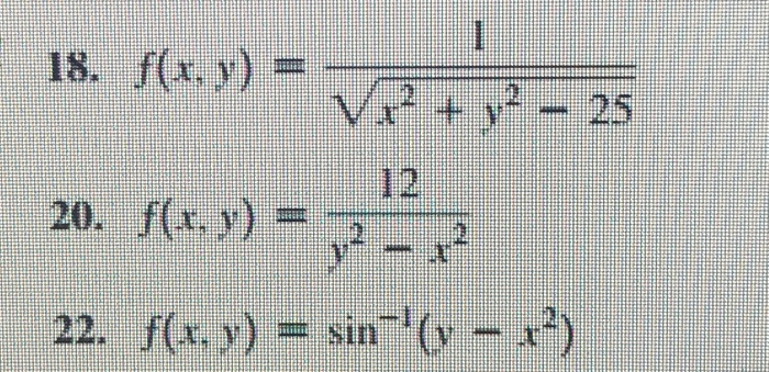 Solved Practice Exercises 15-24. Domains Find the domain of | Chegg.com