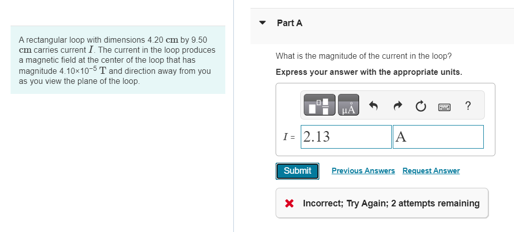 Solved A rectangular loop with dimensions 4.20cm ﻿by 9.50cm | Chegg.com