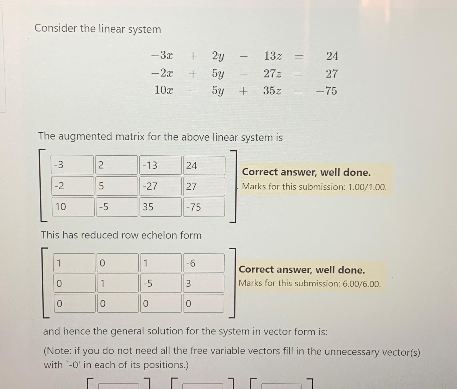 Solved Consider the linear | Chegg.com