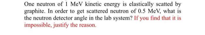 Solved Graphite was used as moderator to slow down neutrons. | Chegg.com