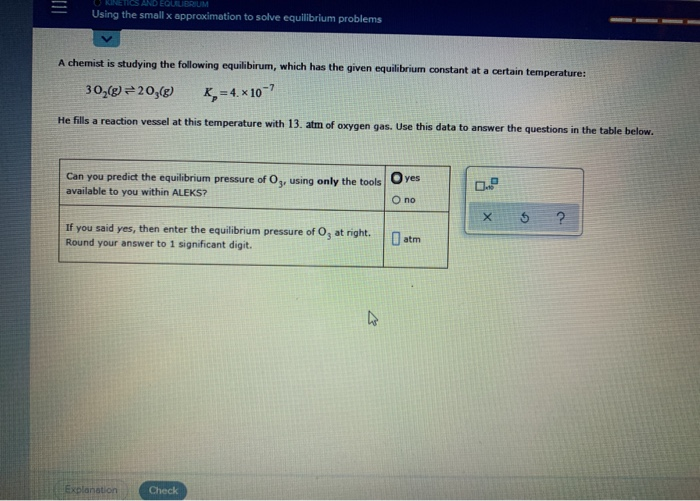 Solved III KRETS AND EQUILIBRIUM Using the small x | Chegg.com