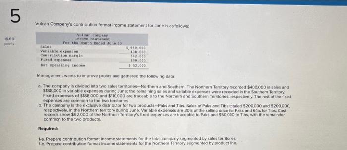 Solved 1-a. Prepare contribution format income statements | Chegg.com