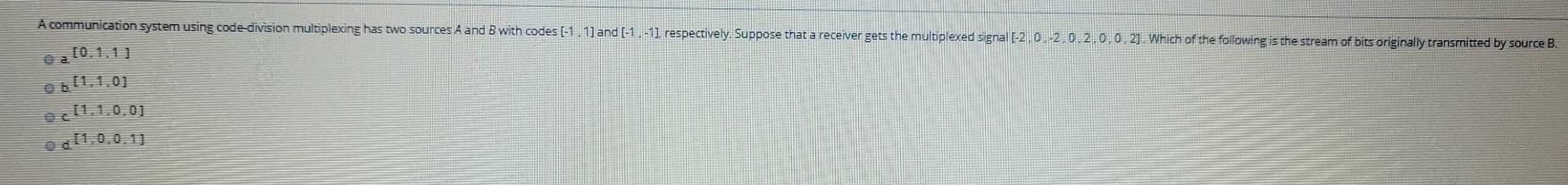 Solved A communication system using code division | Chegg.com