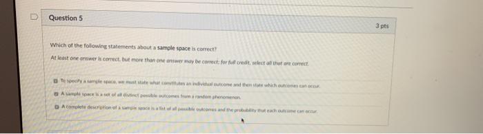 Solved Question 5 3 pts Which of the following statements | Chegg.com