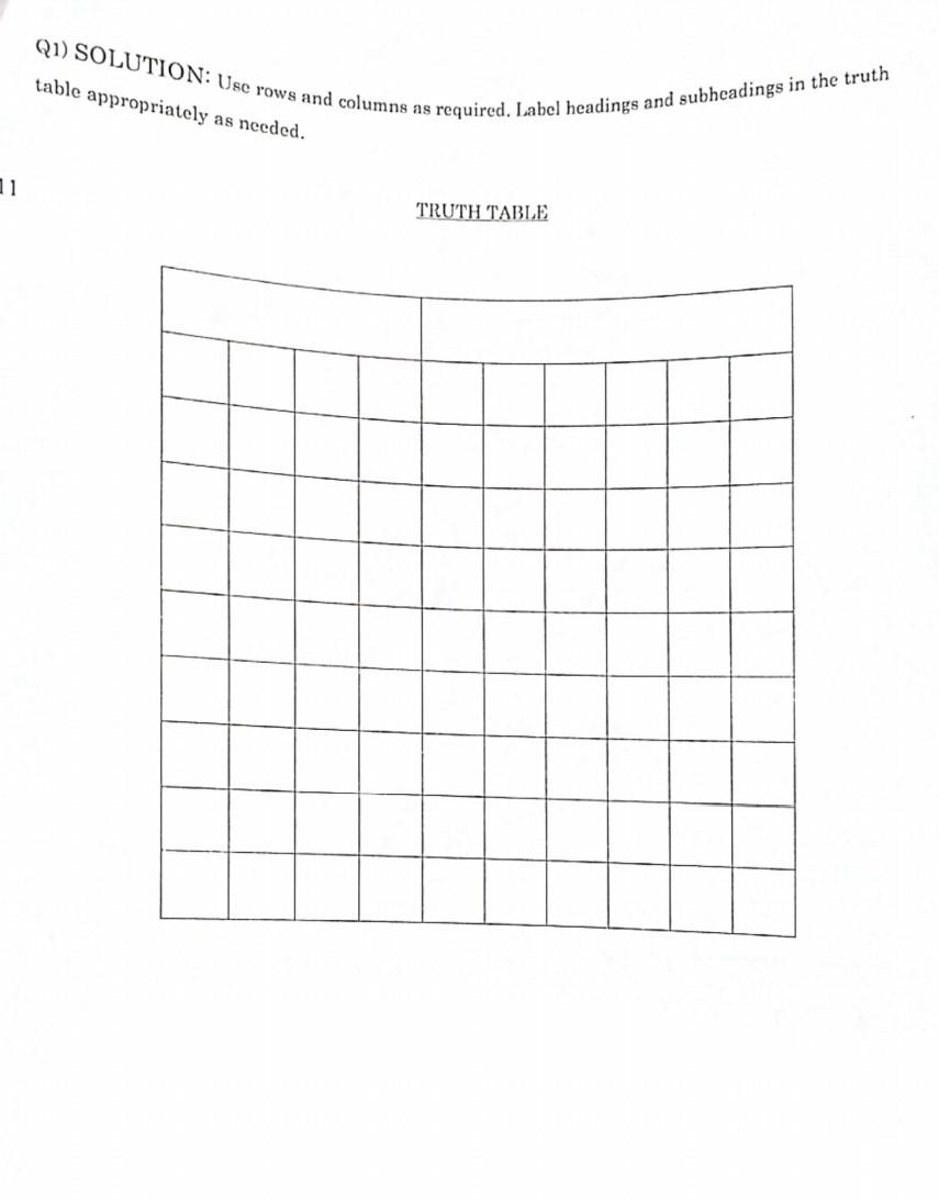 Solved Q1) SOLUTION: Use rows and columns as required. Label | Chegg.com