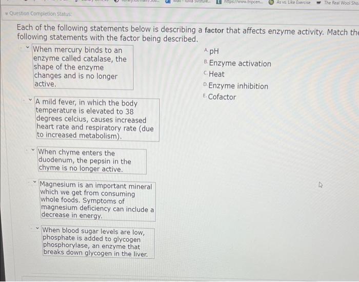 Solved Each of the following statements below is describing | Chegg.com