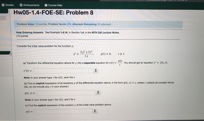 Solved Grades Achievements Course Help Hw05-1.4-FOE-SE: | Chegg.com