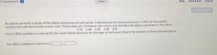 Solved 3 Homework Swed Help Save & Exit Submit Camp An | Chegg.com