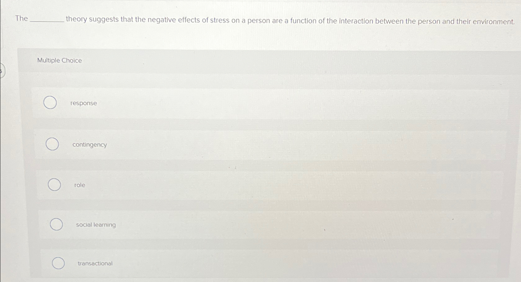 Solved The theory suggests that the negative effects of | Chegg.com