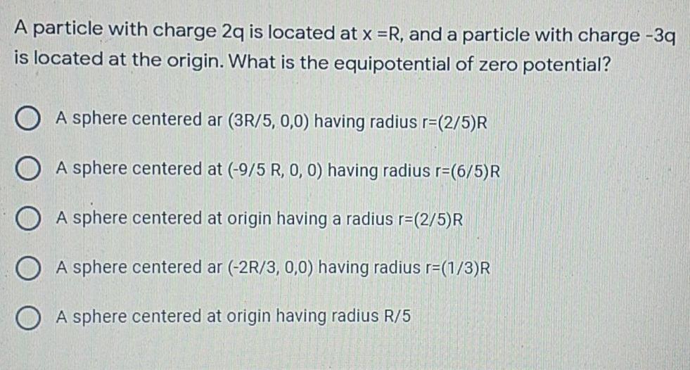 Solved A particle with charge 2q is located at x =R, and a | Chegg.com
