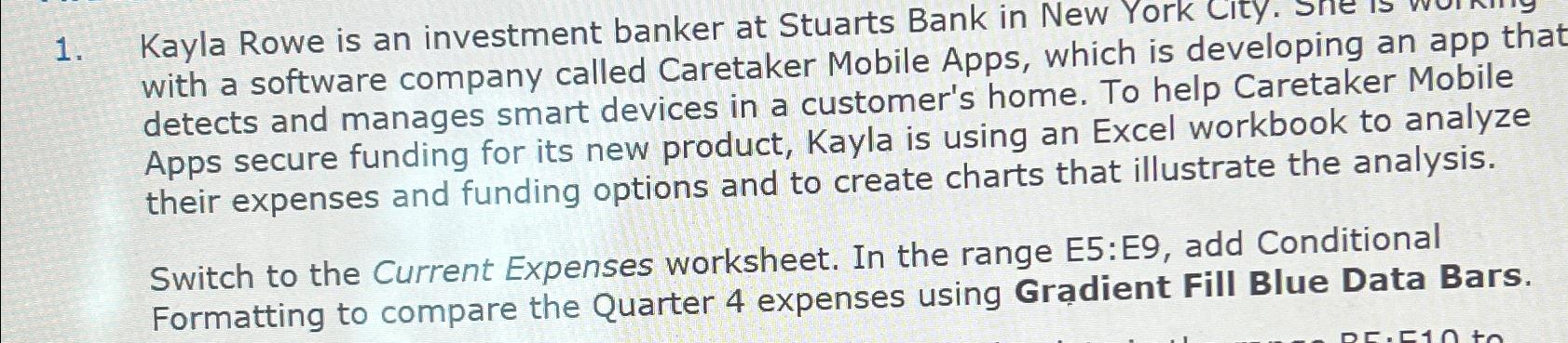 Solved Kayla Rowe is an investment banker at Stuarts Bank in | Chegg.com