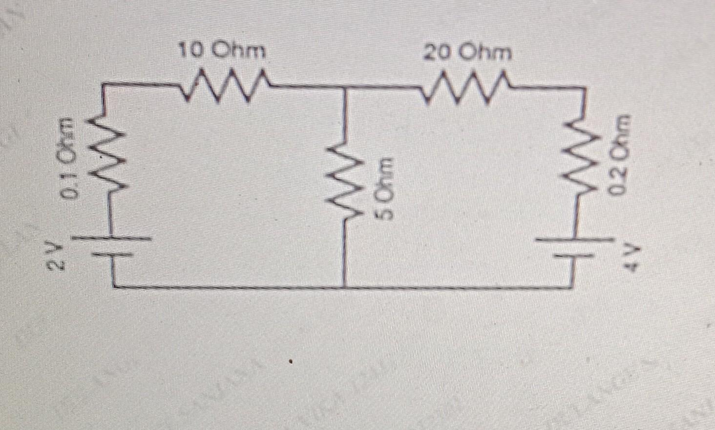 Solved Find The Current Flowing Through 5ohm Resistor Using