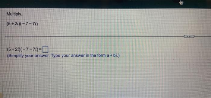 Solved Subtract and simplify. (3−2i)−(2+9i) (3−2i)−(2+9i)= | Chegg.com