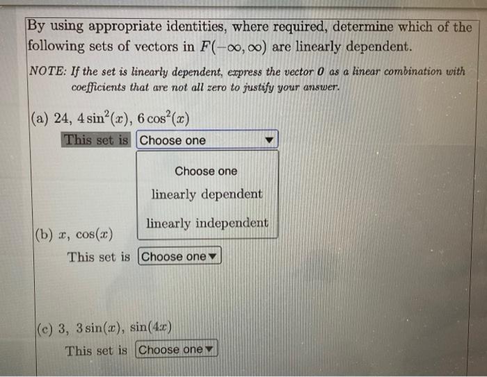 Solved By using appropriate identities, where required, | Chegg.com