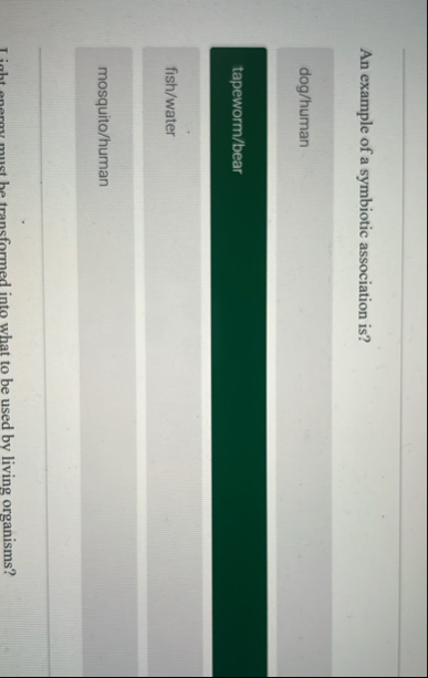 Solved An example of a symbiotic association | Chegg.com