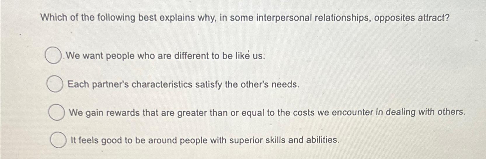 Solved Which of the following best explains why, in some | Chegg.com