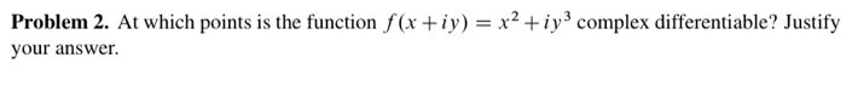 Solved Problem 2. ﻿At which points is the function | Chegg.com