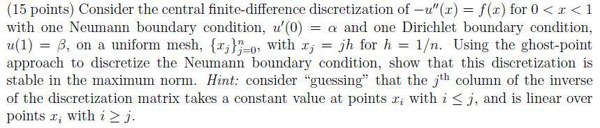 Solved 15 Points Consider The Central Finite Difference