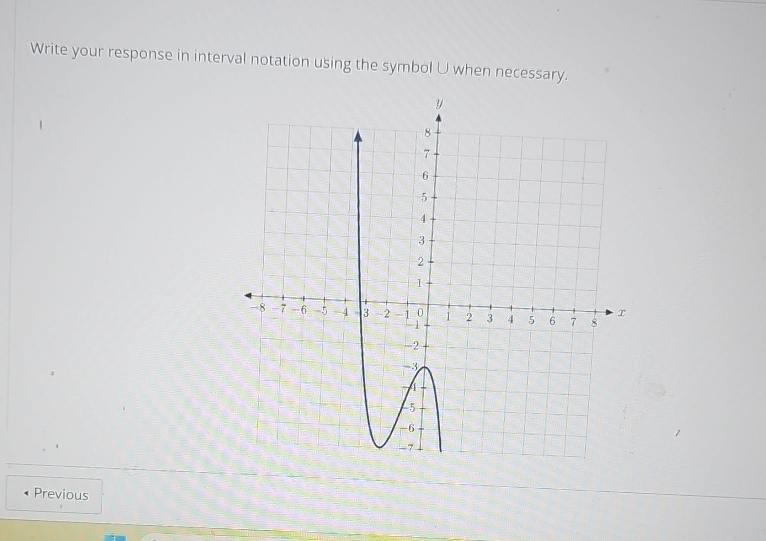 Write your response in interval notation using the | Chegg.com