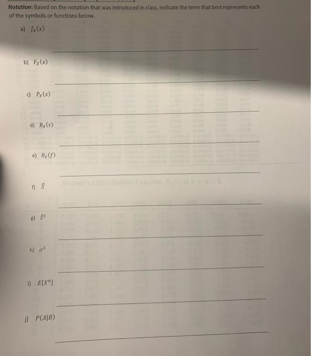 Solved Notation: Based on the notation that was introduced | Chegg.com