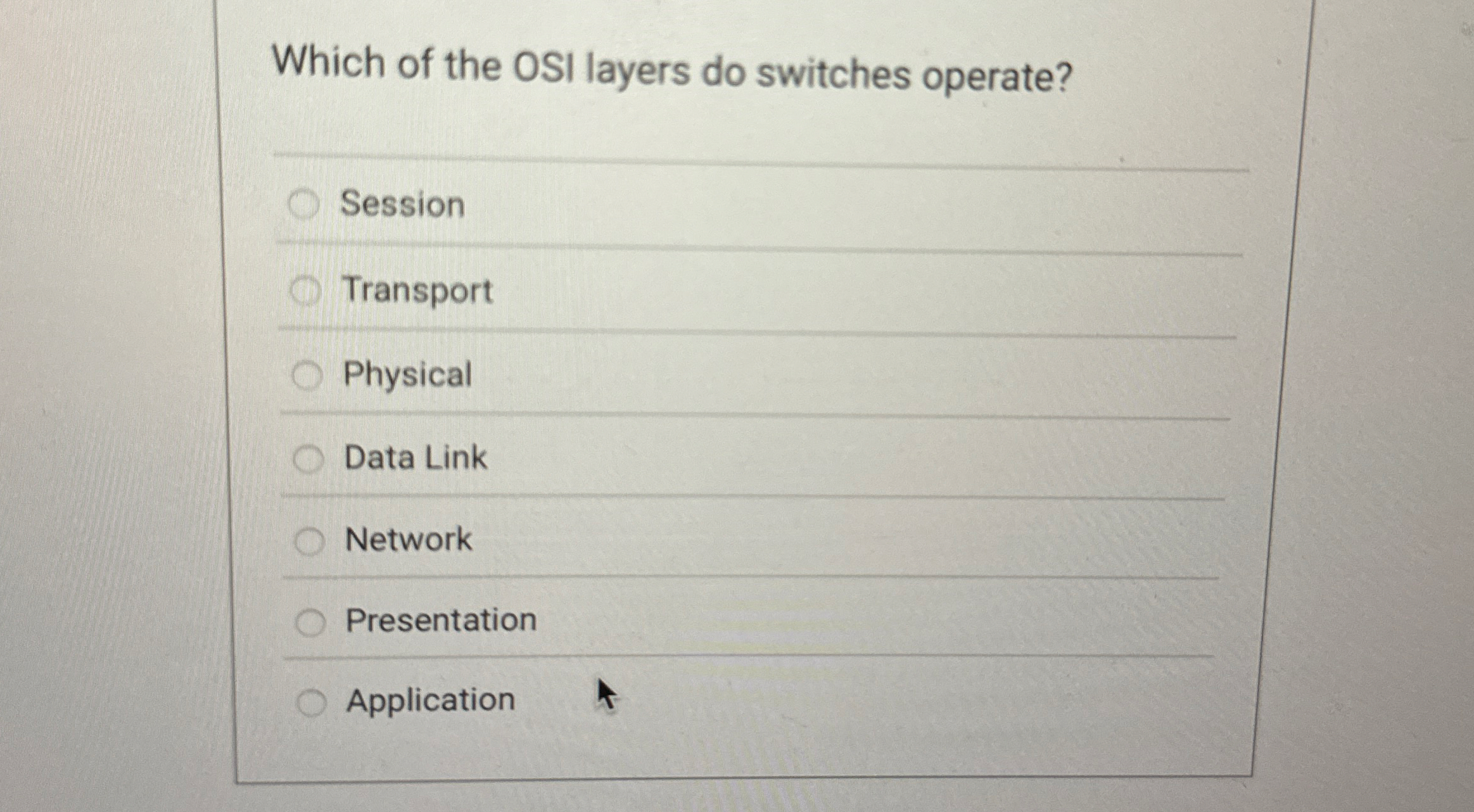 Solved Which of the OSI layers do switches | Chegg.com
