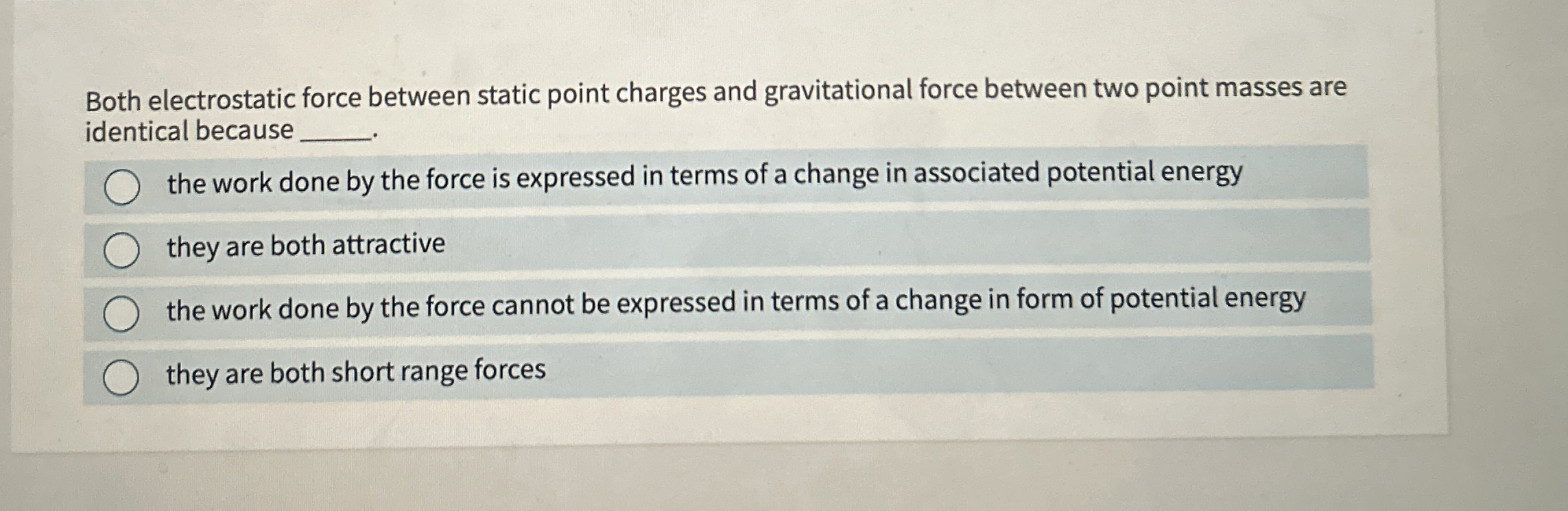 Solved Both electrostatic force between static point charges | Chegg.com