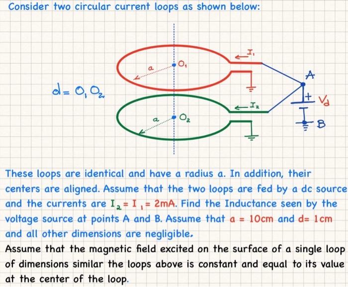 Solved Consider two circular current loops as shown below: o | Chegg.com