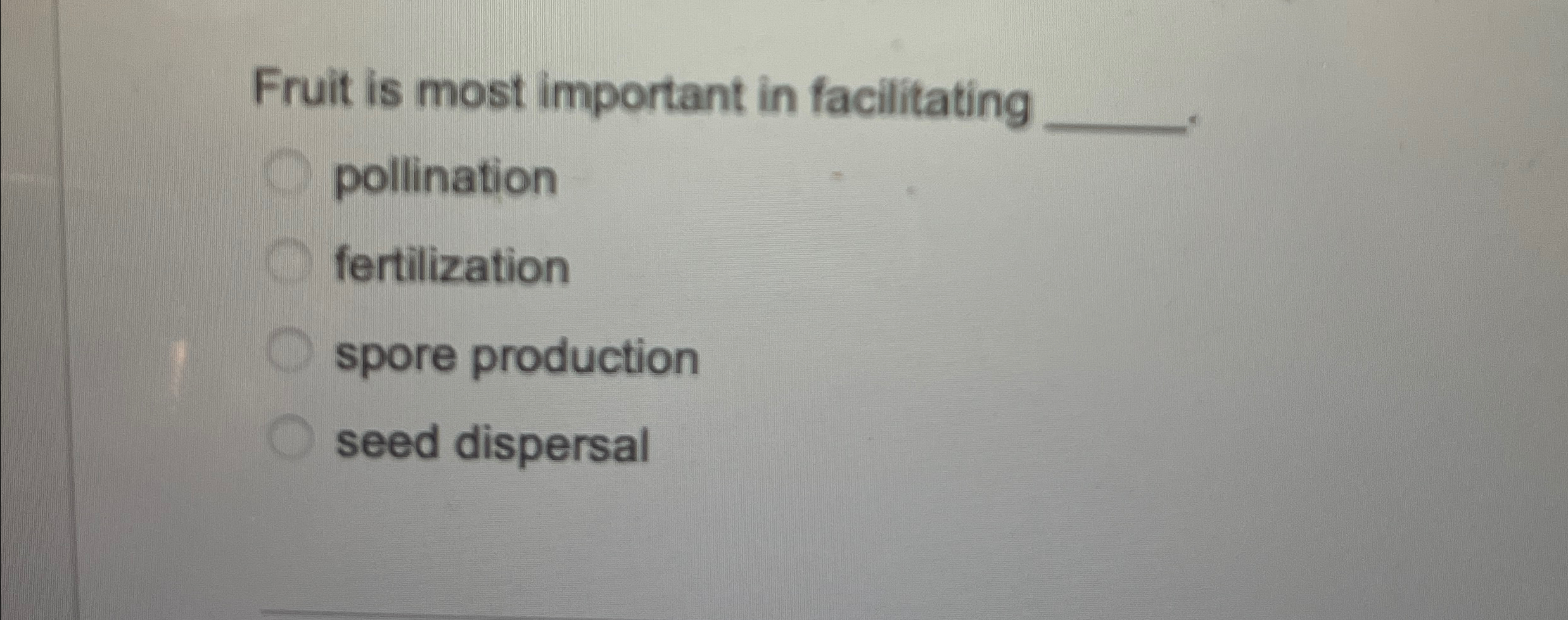 Solved Fruit is most important in | Chegg.com