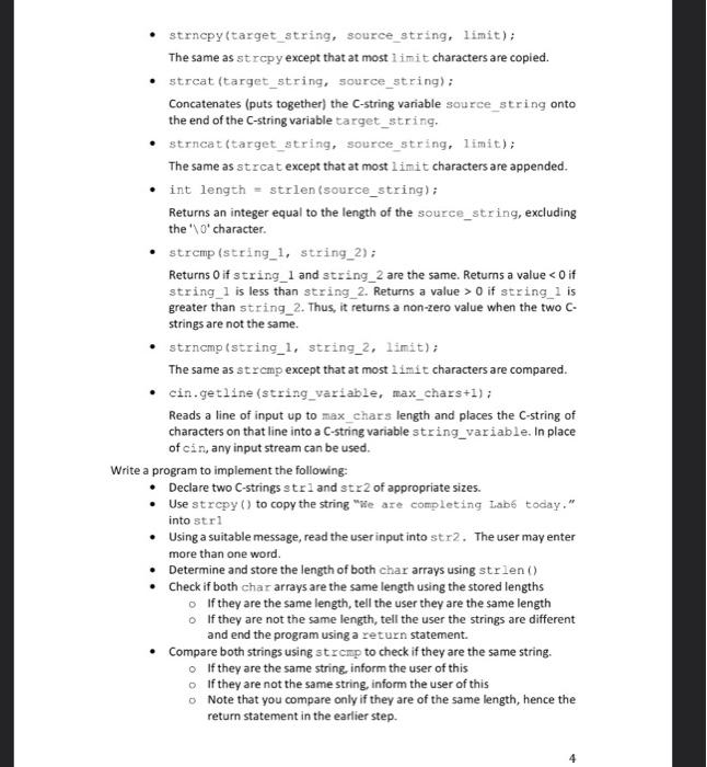 Solved B. Working with C-Strings We can create a string in | Chegg.com