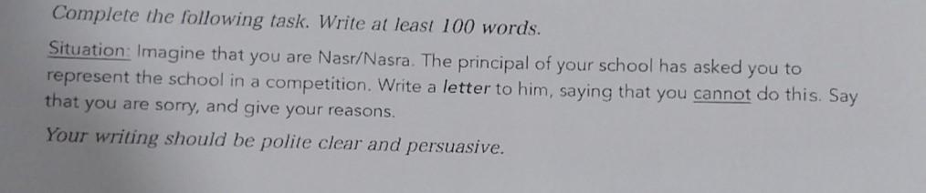 Complete the following task. Write at least 100 | Chegg.com