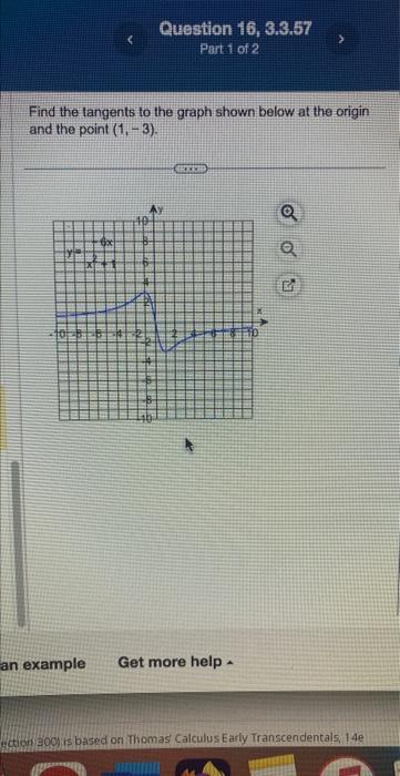 Solved Find the tangents to the graph shown below at the | Chegg.com