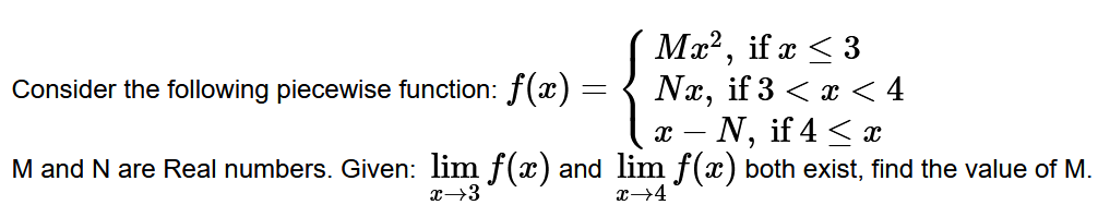 Solved Consider the following piecewise function, given that | Chegg.com