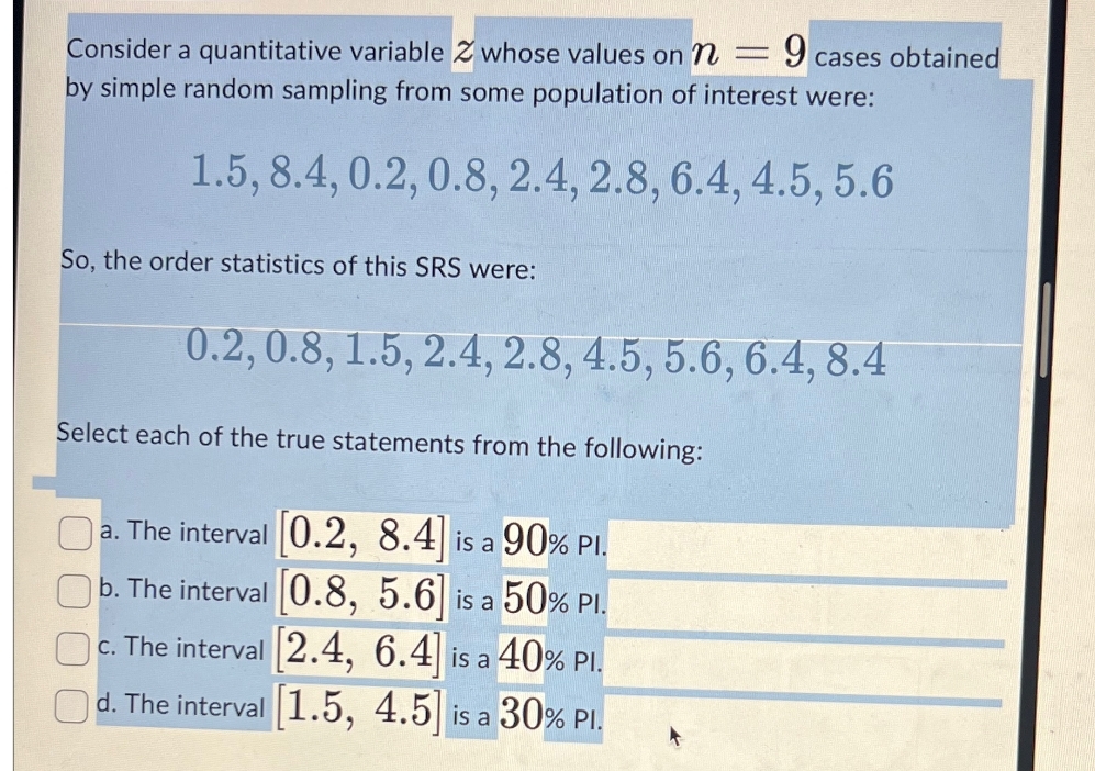 Solved Consider a quantitative variable z ﻿whose values on | Chegg.com