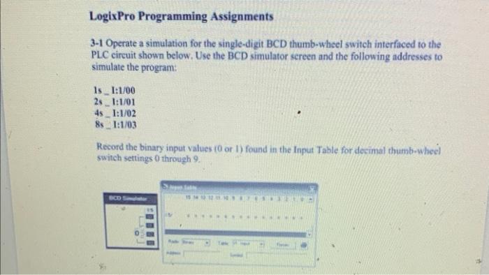 Solved 3-1 Operate a simulation for the single-digit BCD | Chegg.com