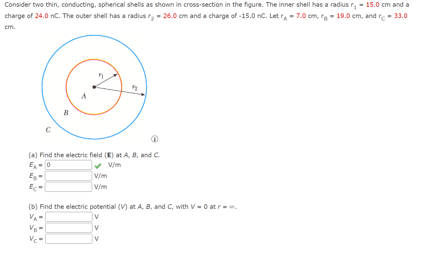 Solved Consider two thin, conducting, spherical shells as | Chegg.com