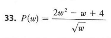Solved 33. P(w)=w2w2−w+441-42 Find equations of the tangent | Chegg.com