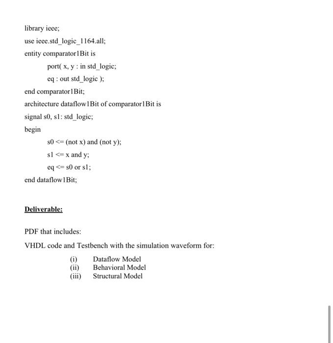 Solved In this lab exercise you will write the design file | Chegg.com