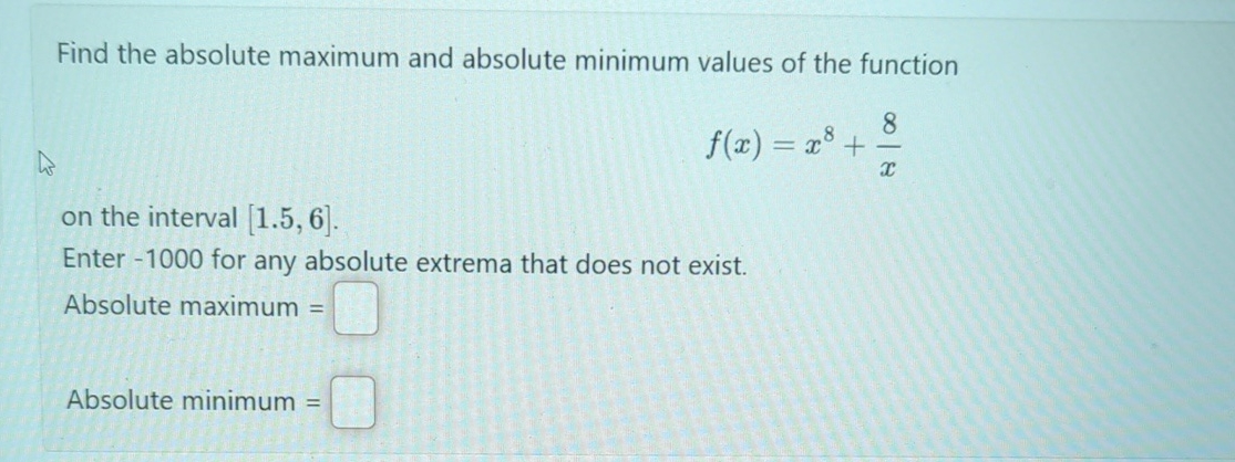 Solved Find The Absolute Maximum And Absolute Minimum Values 8569