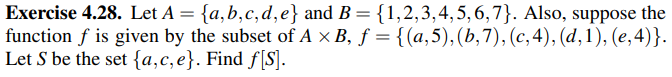 Solved Exercise 4.28. ﻿Let A={a,b,c,d,e} ﻿and | Chegg.com