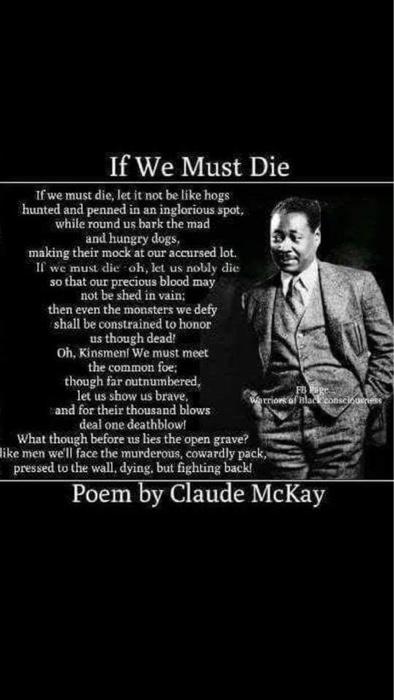 Solved If We Must Die If we must die, let it not be like | Chegg.com