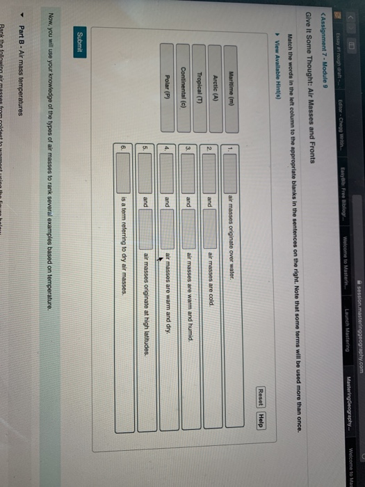 Solved session.masteringgeography.com Welcome to Masterin | Chegg.com