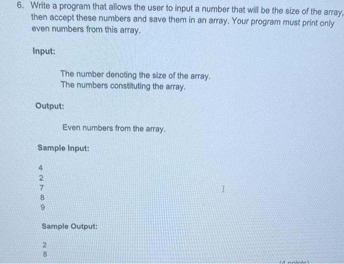 Solved Write a program that allows the user to input a | Chegg.com