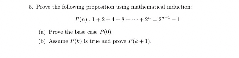 Solved Prove the following proposition using mathematical | Chegg.com